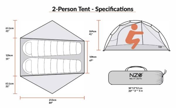 2-Person Ultralight Tent | NEAR ZERO