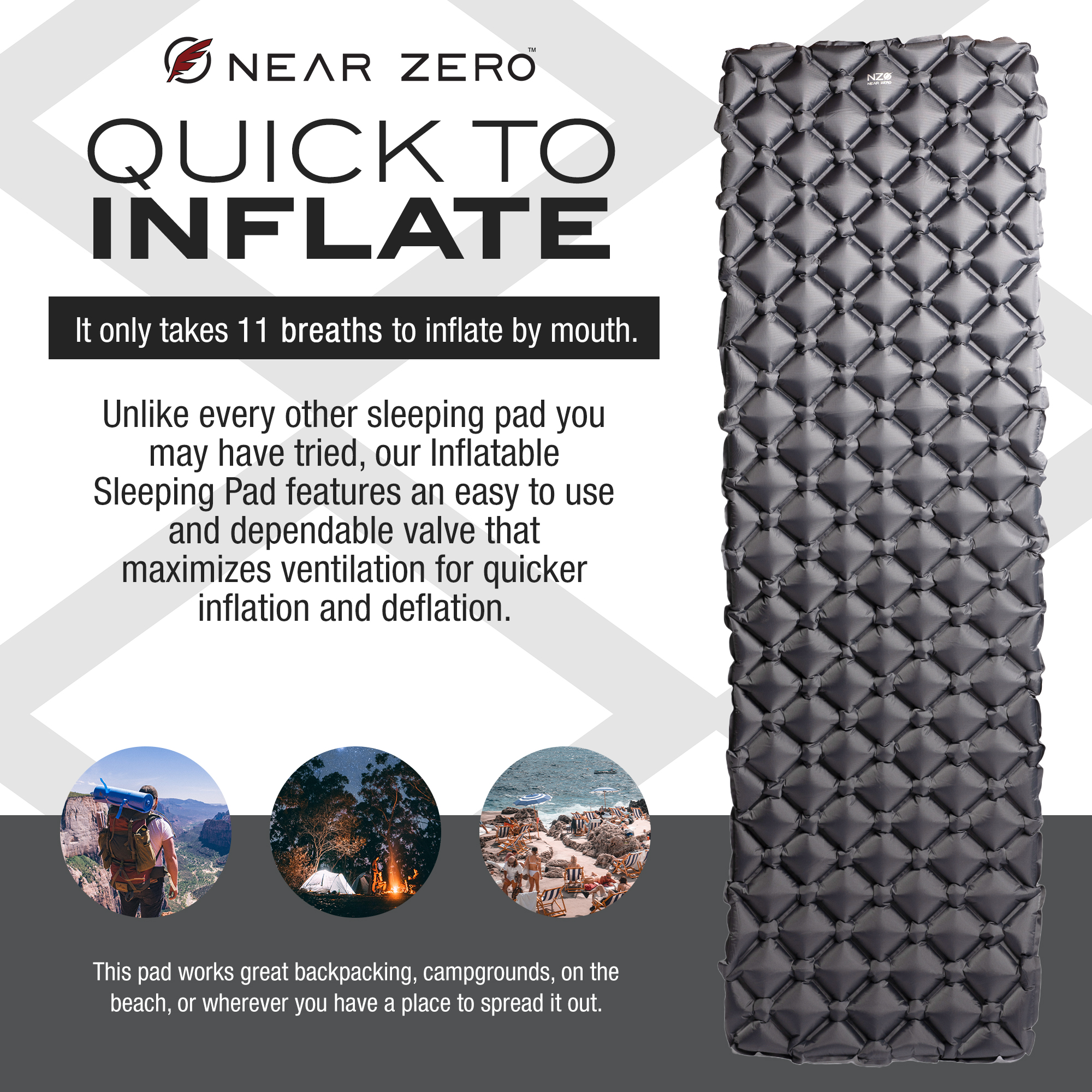 Inflatable Sleeping Pad | NEAR ZERO